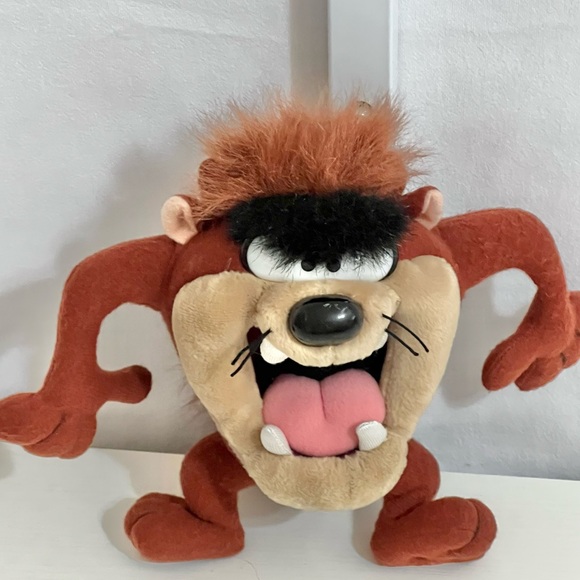 Warner Bros. | Toys | Vtg Tyco Taz Tasmanian Devil Plush Looney Tunes ...